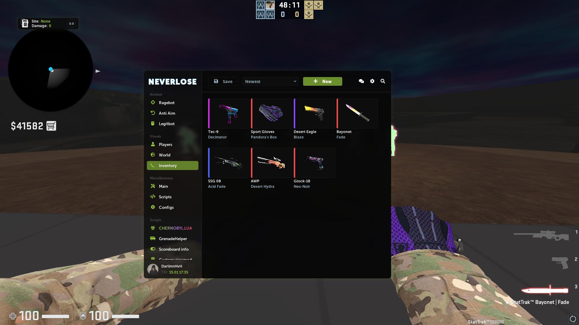 NeverLose.cc - Marketplace - Config "💎Exclusive settings by darlinn💎"