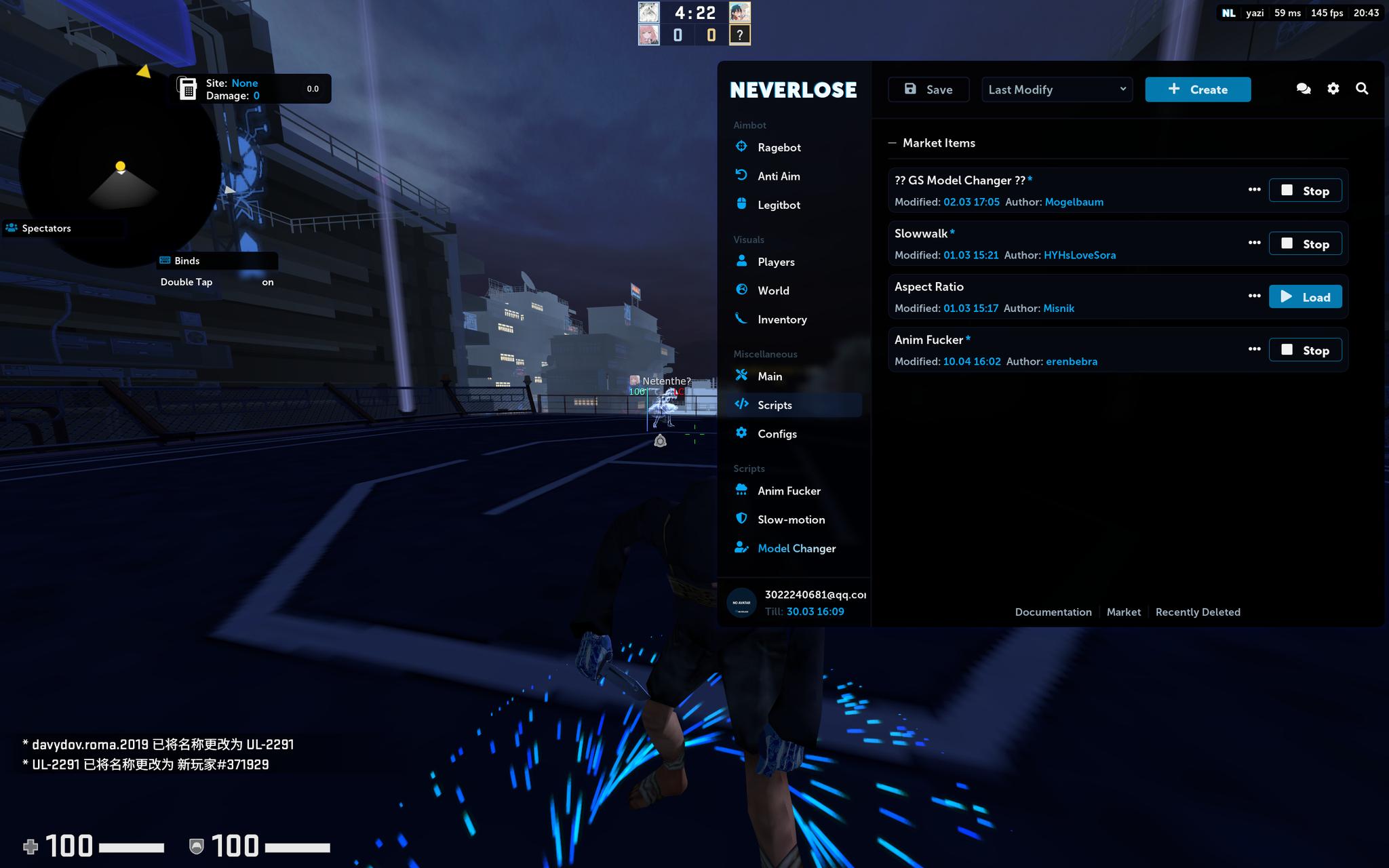 NeverLose.cc - Marketplace - Config "The best neverlose parameter in ...
