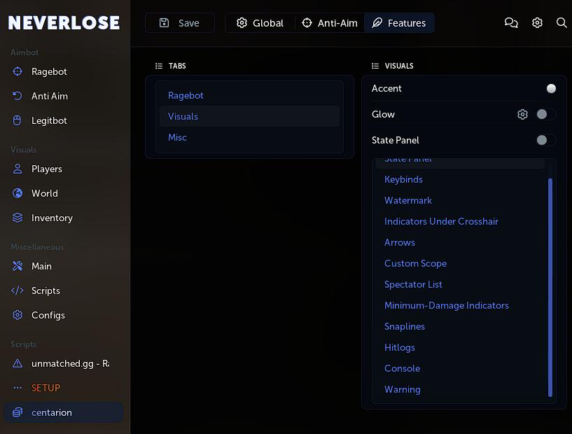 NeverLose.cc - Marketplace - Script " Multiscript [Open Source]"
