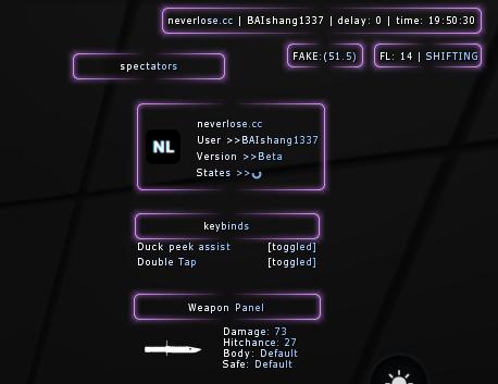 NeverLose.cc - Marketplace - Script "💜Solus UI"