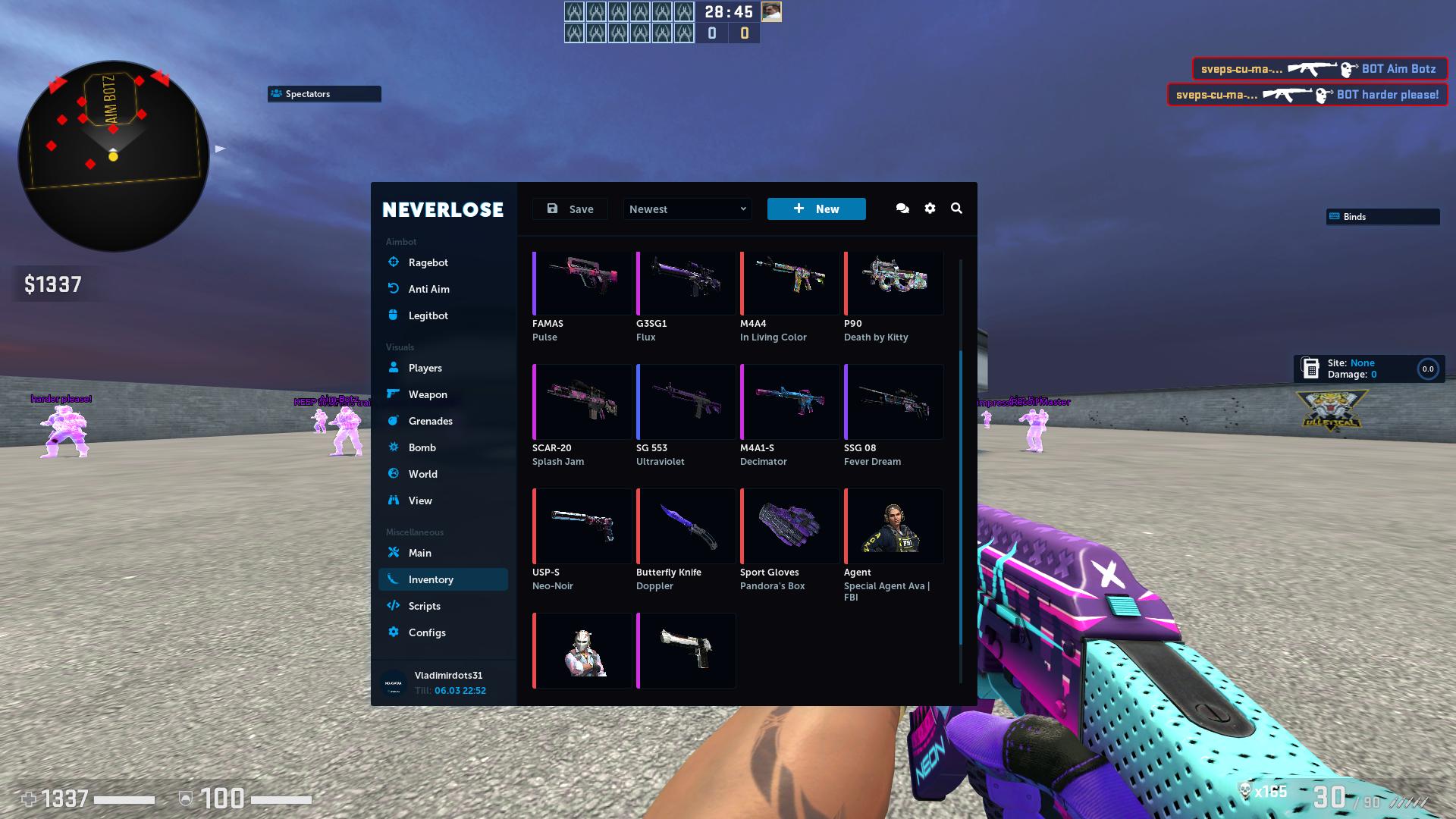 NeverLose.cc - Marketplace - Config "[ V1 ] Neli's Legit Config"