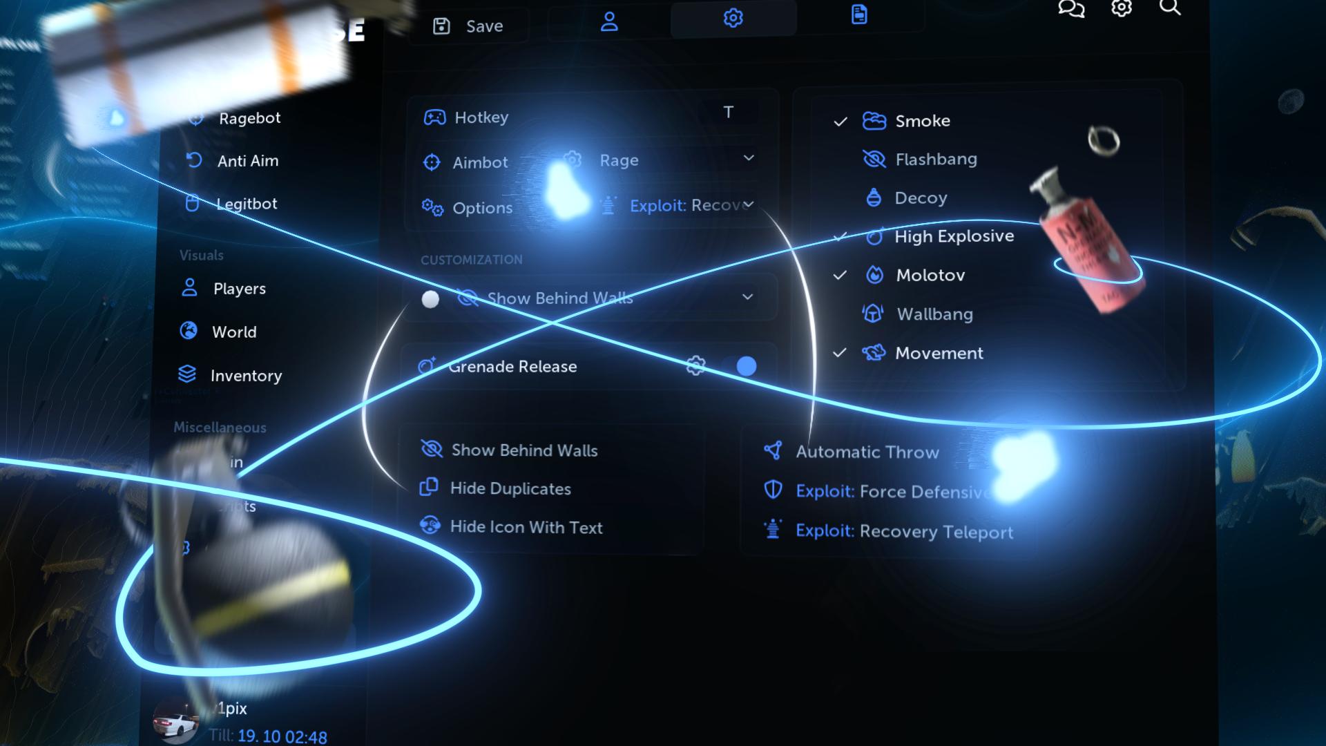 NeverLose.cc - Marketplace - Script "💕Grenade & Movement Helper ~ Cloud ...