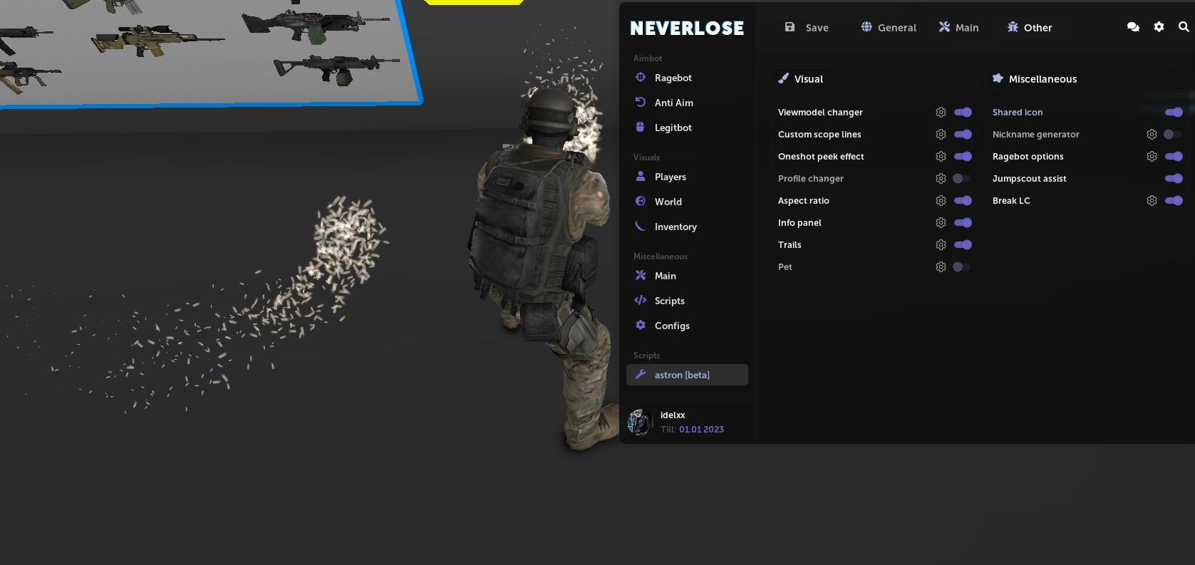 NeverLose.cc - Marketplace - Script "💙 astron beta » best anti-aim ...