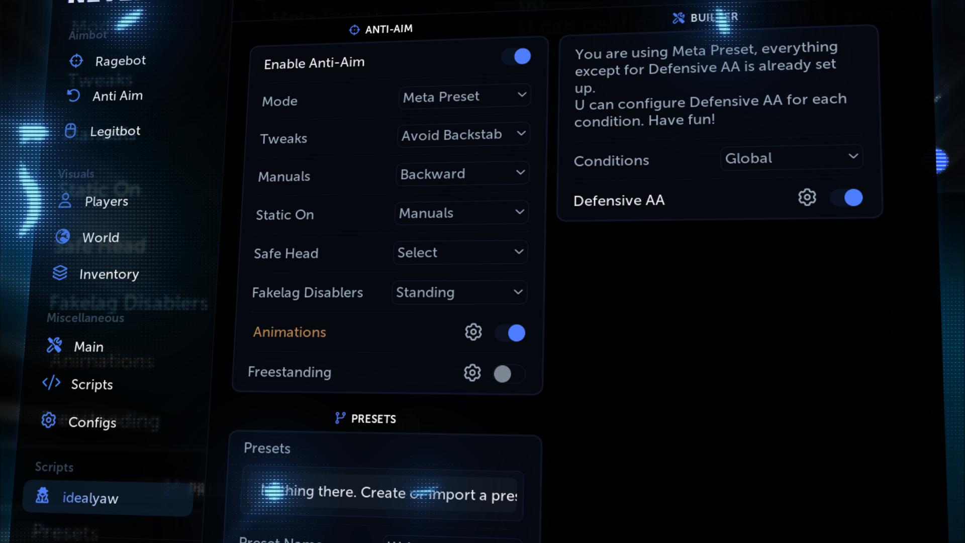 NeverLose.cc - Marketplace - Script "ideal yaw - Best Anti-Aim Lua💎"
