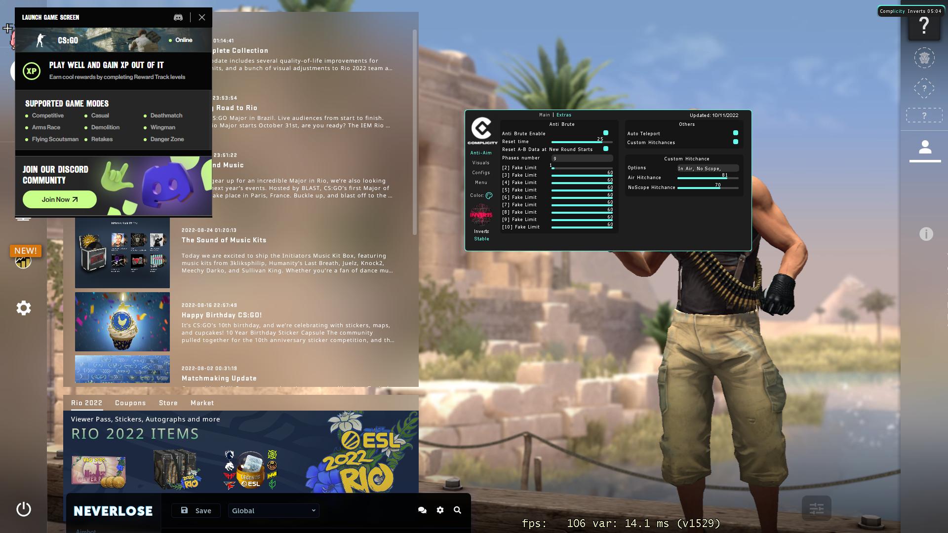 NeverLose.cc - Marketplace - Script "★ Complicity China | Custom GUI★"
