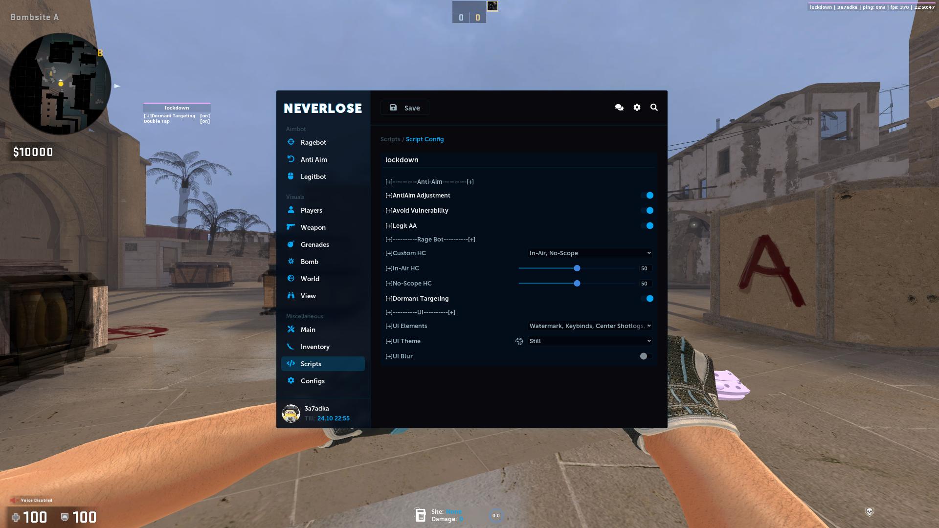 Neverlosecc Marketplace Script Lockdownlua Strong Anti Aim And Beautiful Ui 