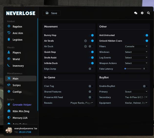 NeverLose.cc - Marketplace - Config "👑𝑚𝑎𝑖𝑛 𝑐𝑓𝑔 𝑏𝑦 𝑝𝑎𝑓𝑓👑"