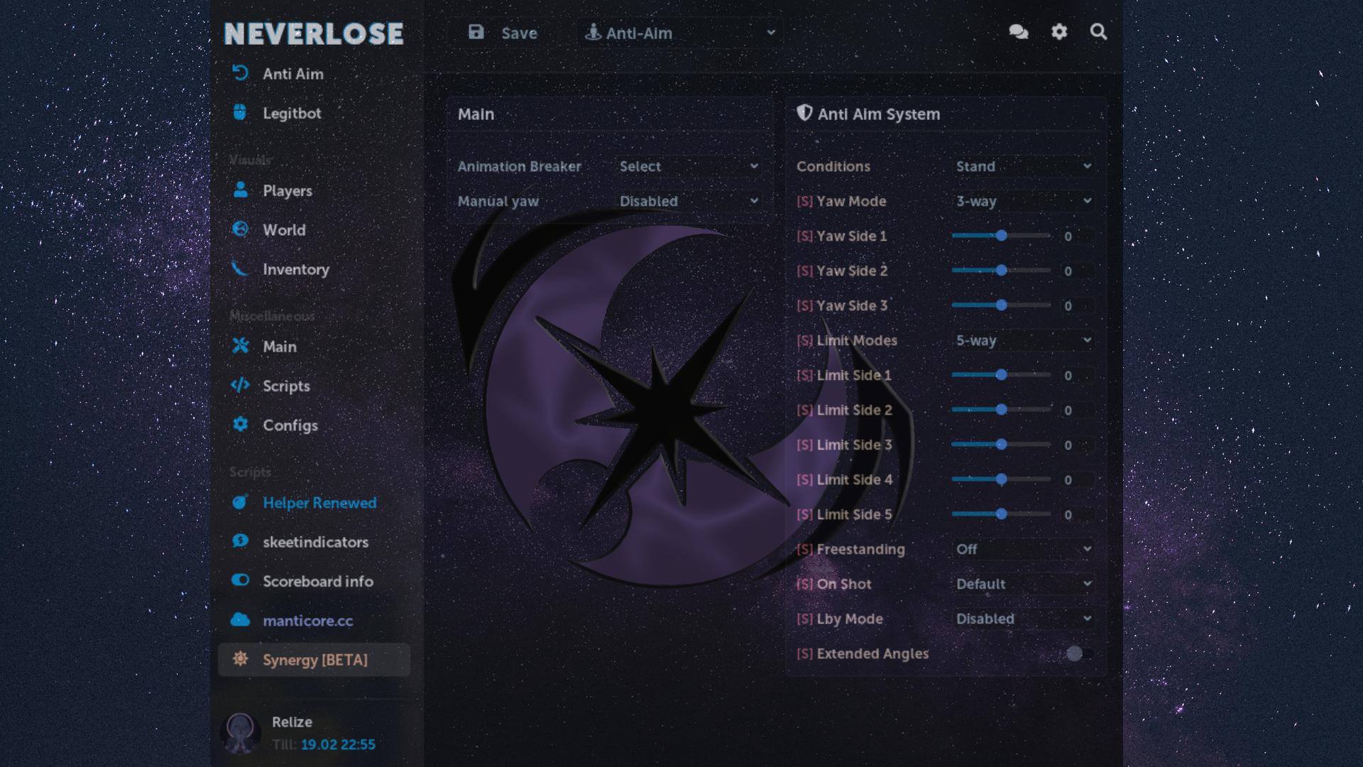 NeverLose.cc - Marketplace - Script "Synergy.codes [BETA]"