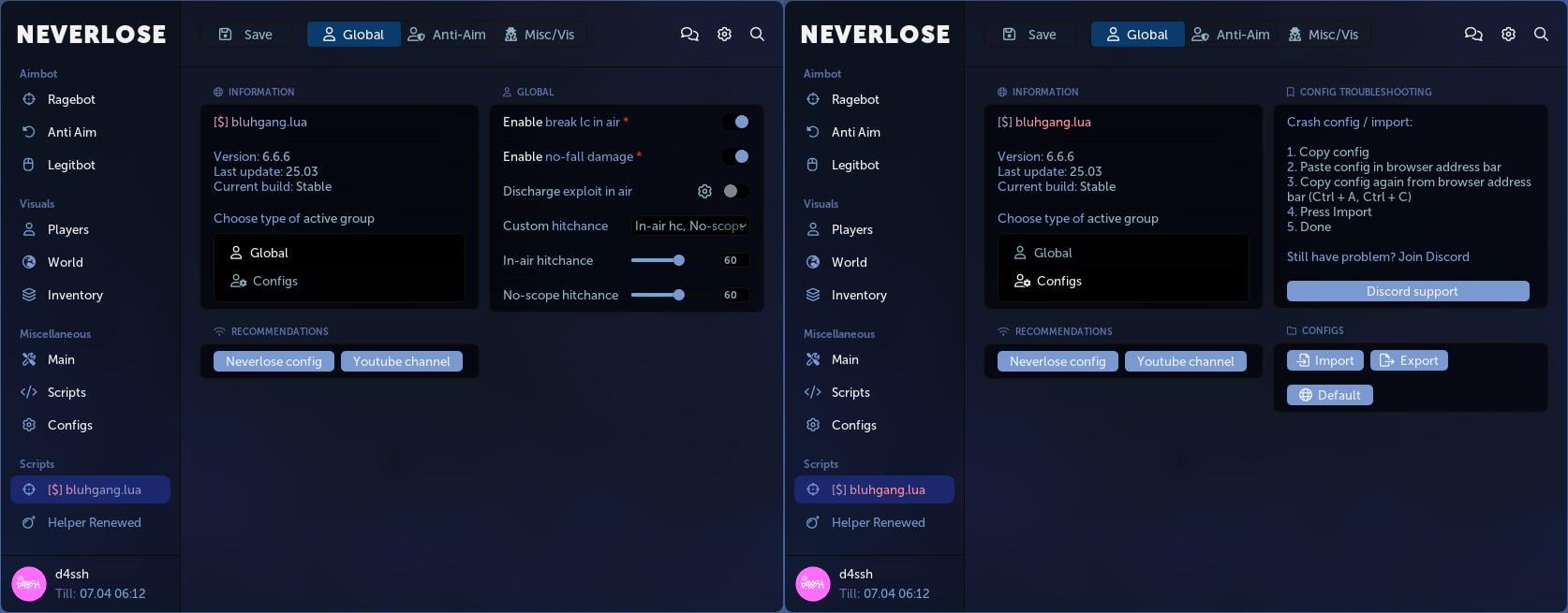 NeverLose.cc - Marketplace - Script "🤍 $ bluhgang.lua $ ⠀⠀⠀ ⠀[READY v3.3]⠀🎮 ⠀⠀⠀⠀⠀⠀ ⠀⠀50%⠀SALE"