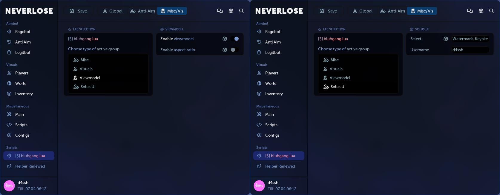 NeverLose.cc - Marketplace - Script "🤍 $ bluhgang.lua $ ⠀⠀⠀ ⠀[READY v3.3]⠀🎮 ⠀⠀⠀⠀⠀⠀ ⠀⠀50%⠀SALE"