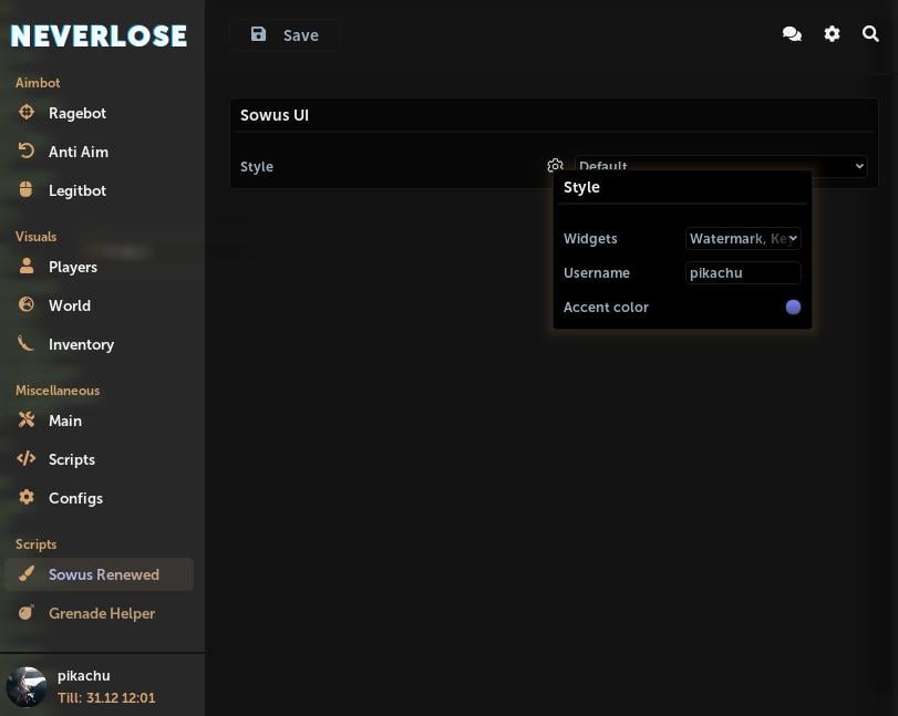NeverLose.cc - Marketplace - Script "Better Solus UI 🎀 UPDATED!