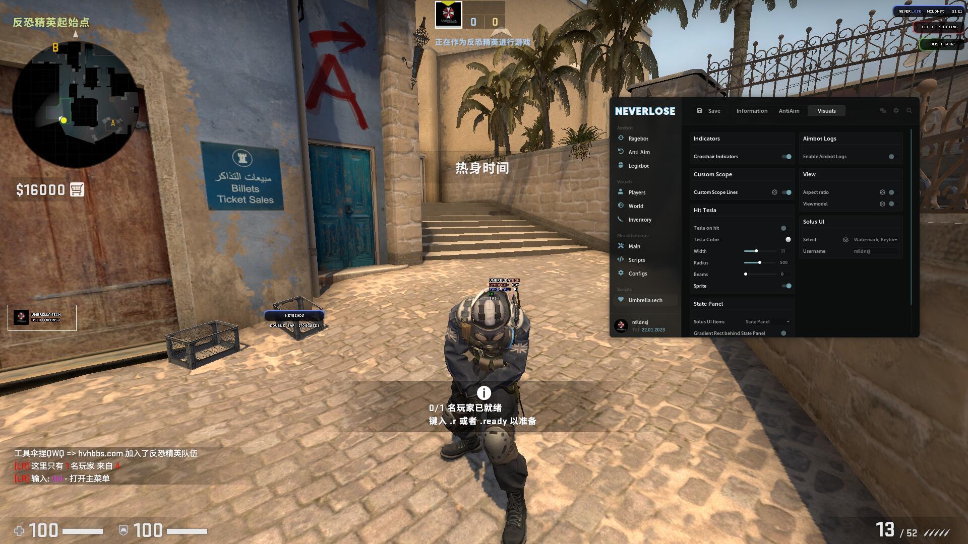 NeverLose.cc - Marketplace - Script "Umbrella.lua (Visuals, AA, Effects ...