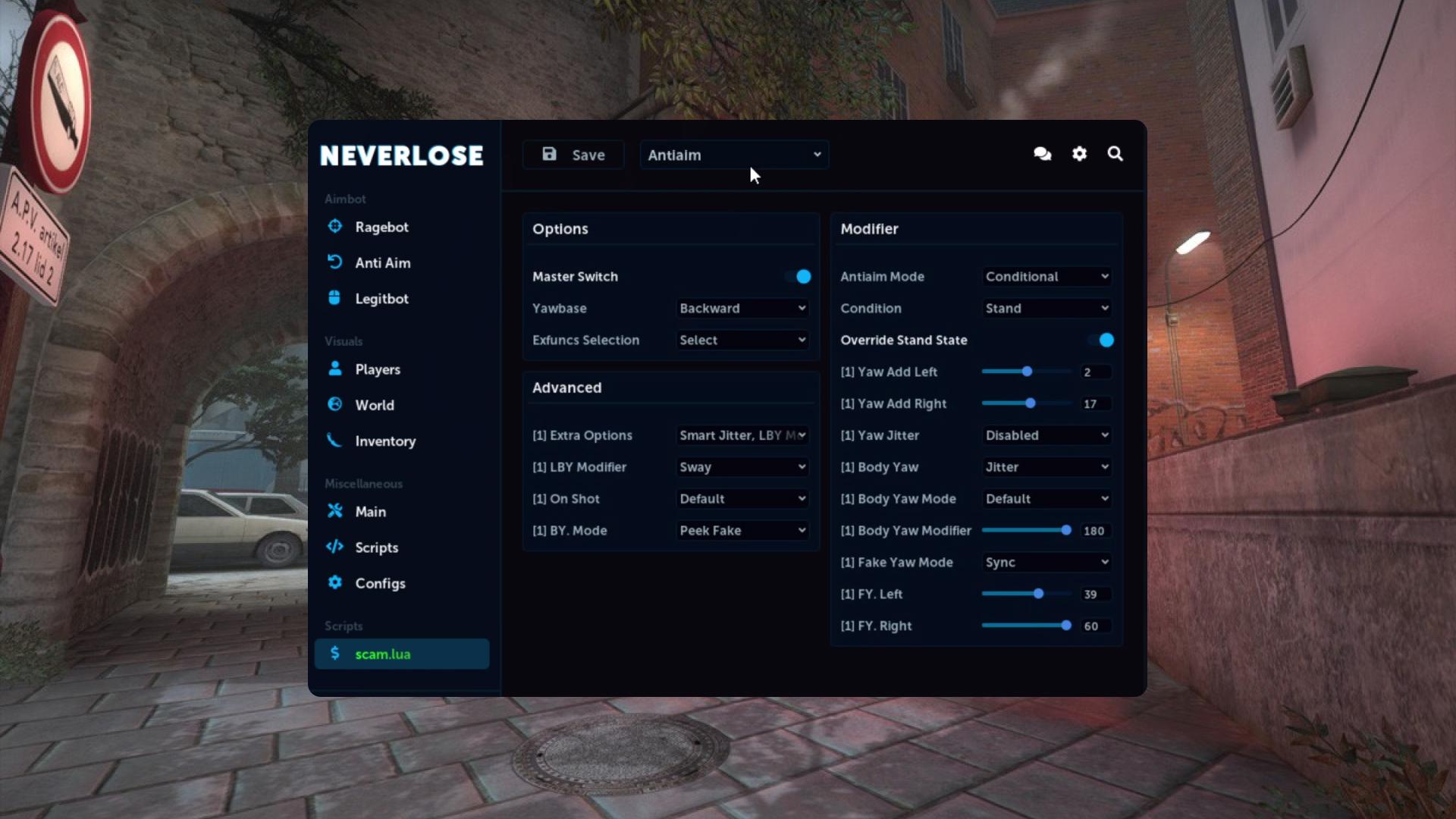 NeverLose.cc - Marketplace - Script "🩸Scam Lua beta🩸"