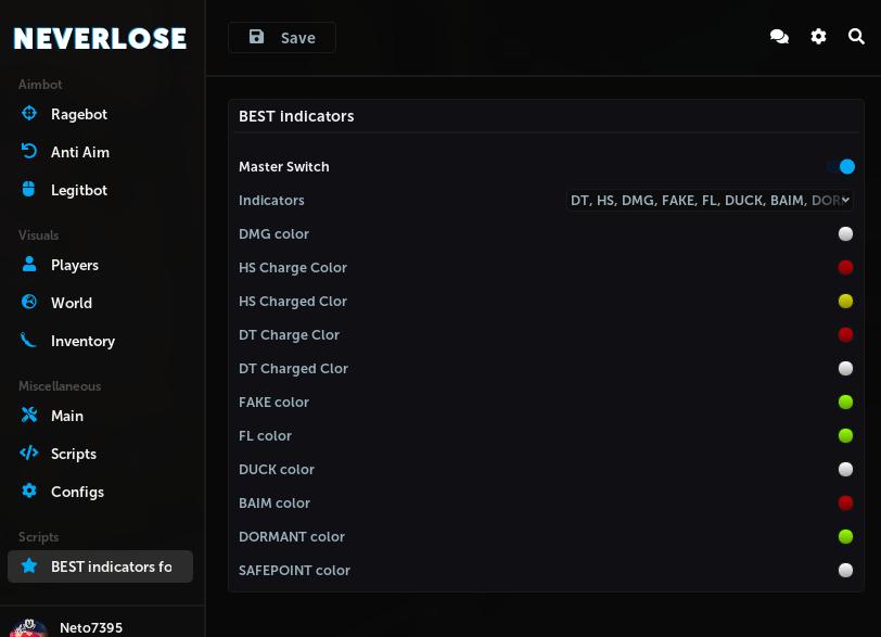 NeverLose.cc - Marketplace - Script "BEST inidicators for Neverlose ...