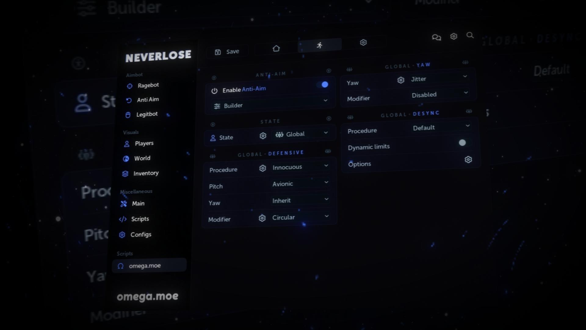 NeverLose.cc - Marketplace - Script "Ω Omega.lua"