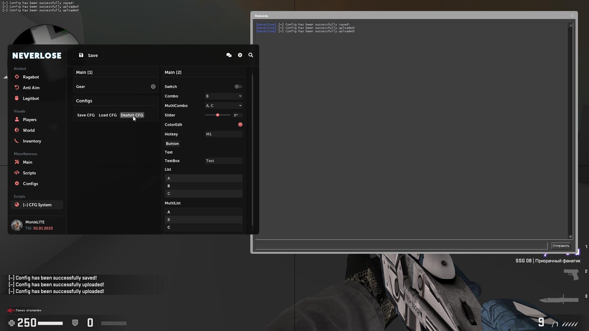 NeverLose.cc - Marketplace - Script "[OPEN SOURCE] 🔥 MI Configs | The ...