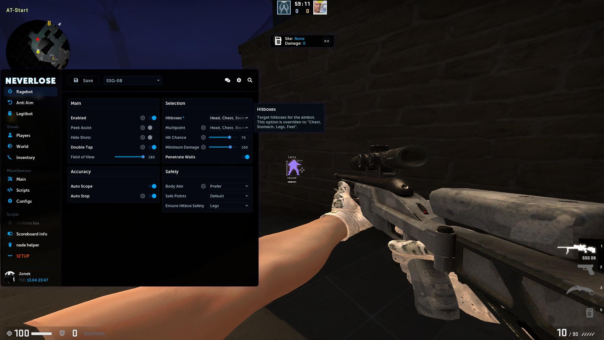 NeverLose.cc - Marketplace - Script "Force baim if enemy is lethal"