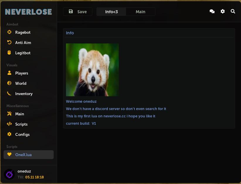 NeverLose.cc - Marketplace - Script "OneX.lua | Multi\script"