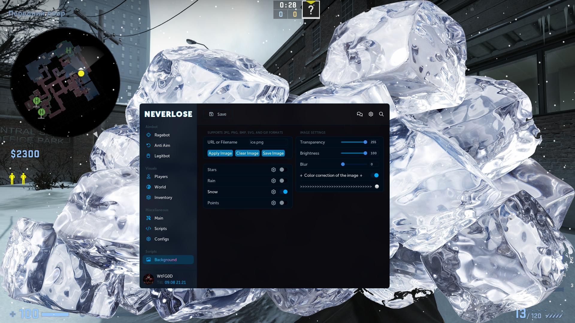 NeverLose.cc - Marketplace - Script "🌃 Custom Background 🌃"
