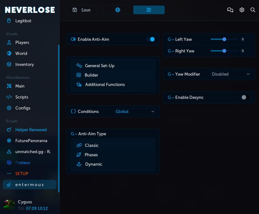 NeverLose.cc - Marketplace - Script "§Modern anti-aim builder *SOURCE*"