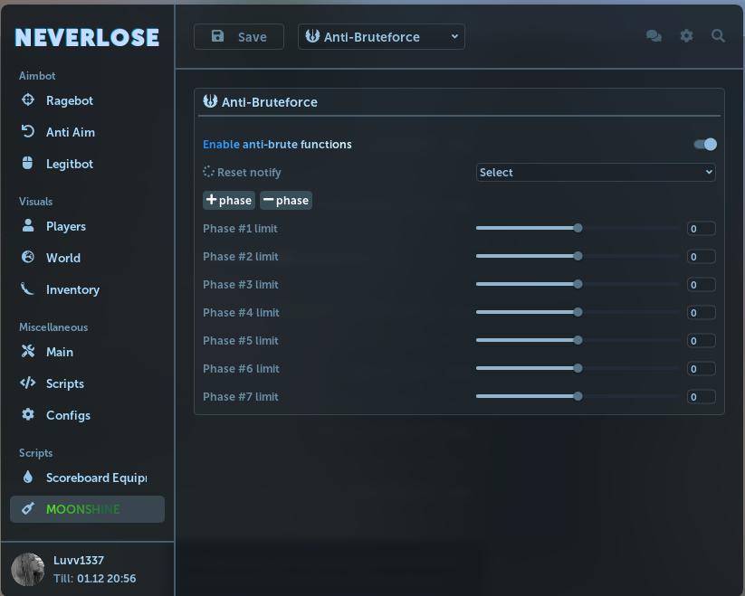 NeverLose.cc - Marketplace - Script "🎄moonshine.lua - beta | Anti-Aim ...